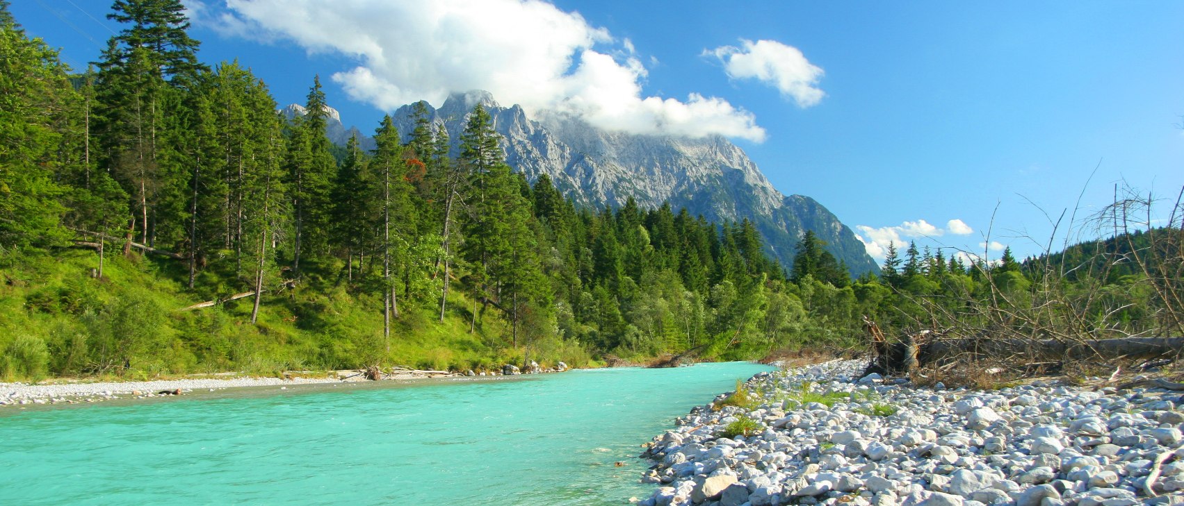 Der Isar-Natur-Erlebnisweg bei Krün